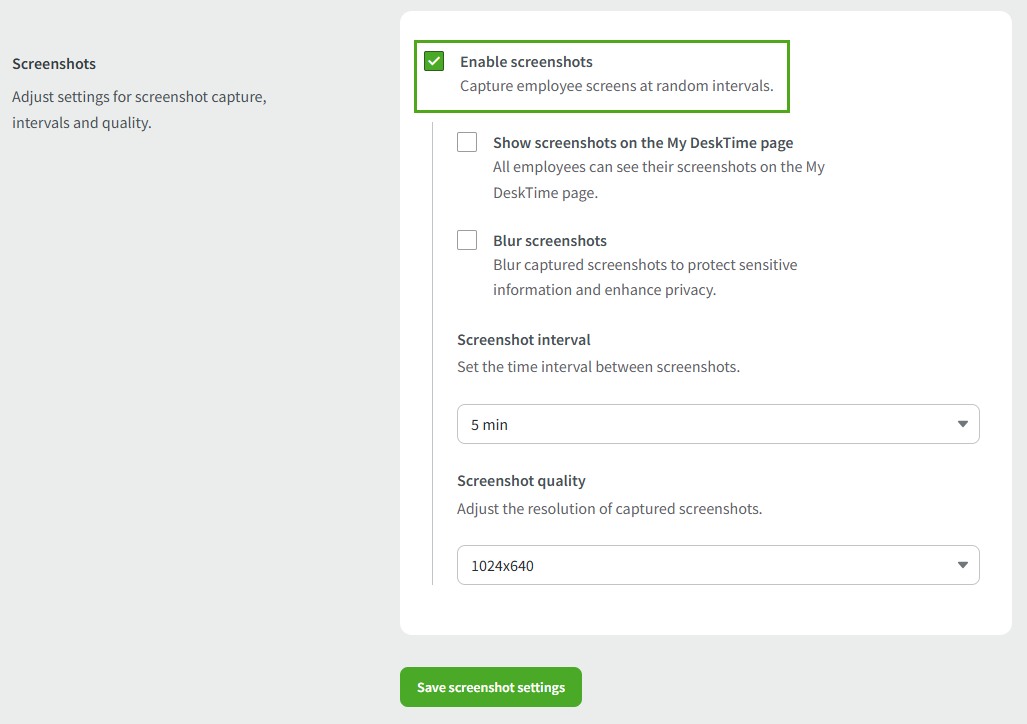 How to enable screenshots? – Help Center